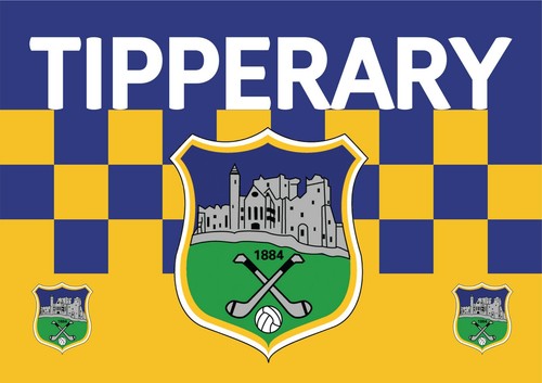 A3 POSTER CO. TIPPERARY (TIOBRAID ARANN) FLAG / CREST - Size 11.69 x 16 ...
