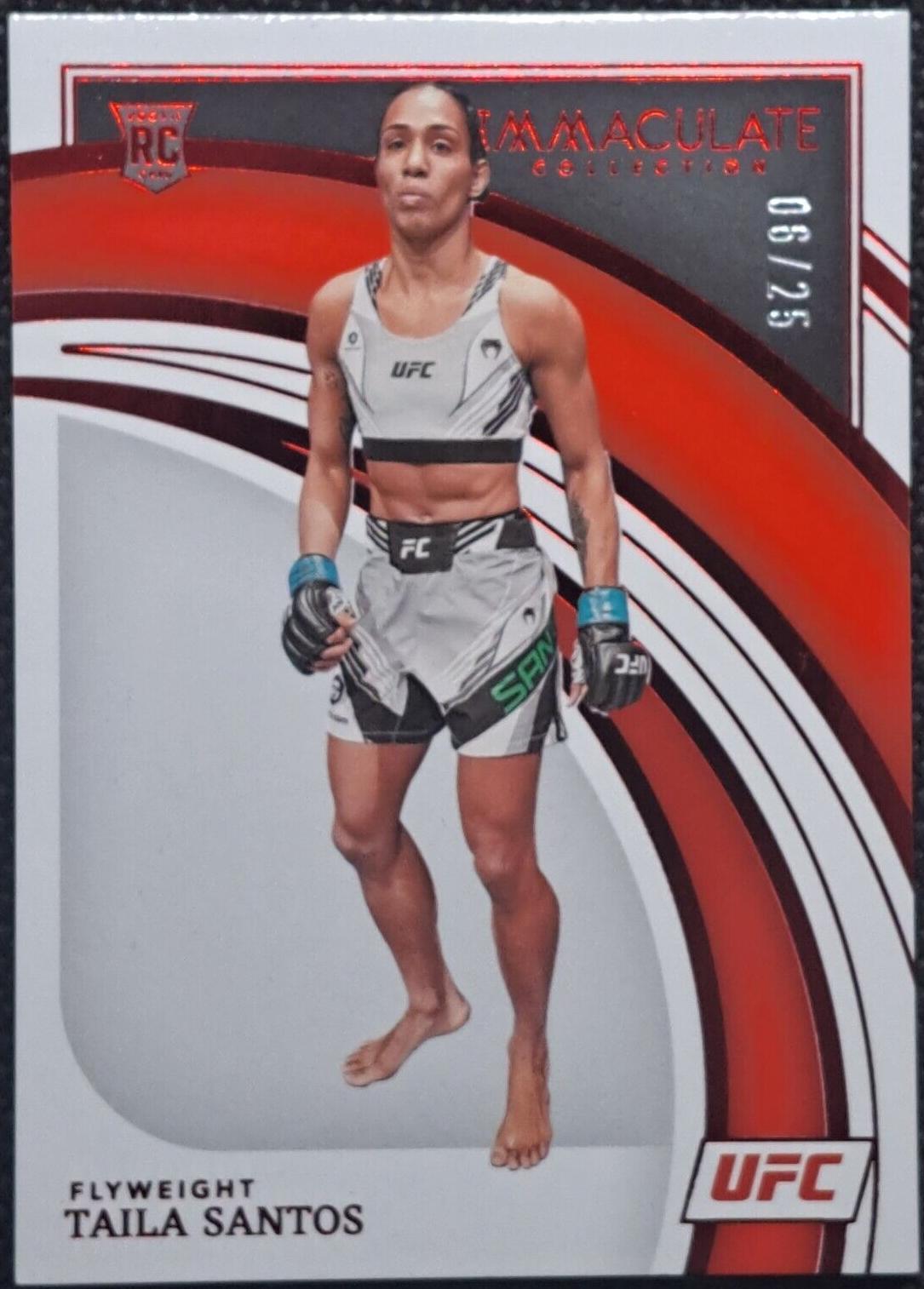 2022 Panini Immaculate Collection UFC - Taila Santos #73 Red /25 (RC ...