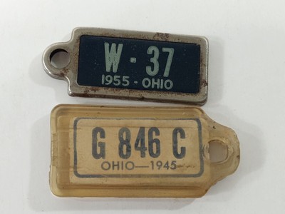 1945 & 55- Disabled American Veterans - OHIO License Plate Key Fobs ...