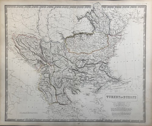 1850 Turkey In Europe Original Antique Map, Lithograph Engraving | eBay