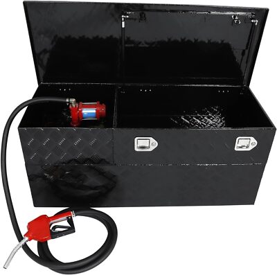 51 Gallon Fuel Tank Tool Box Combo Fuel Transfer Tank & Toolbox with 10 ...