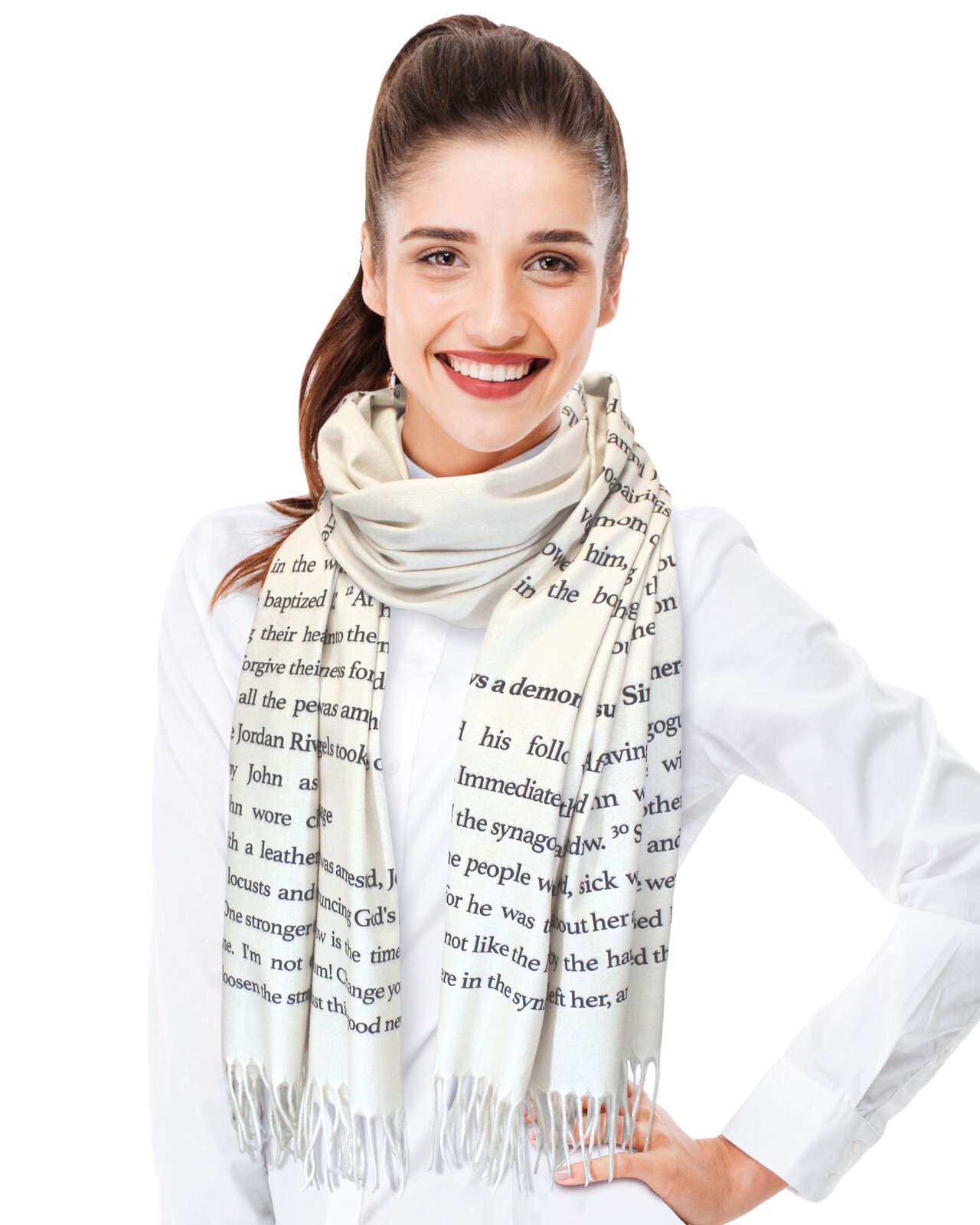 Women's Cashmere Feeling Religious Scarf - Mark Bible VerseChristian ...
