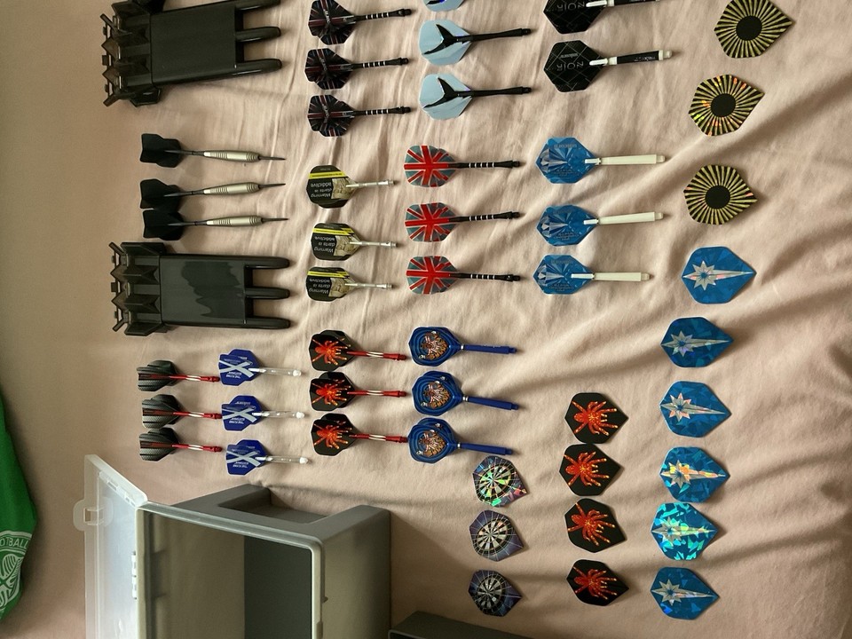 4 Sets Of Darts 3 In Boxes Lots Of Accessories To Much To List And ...