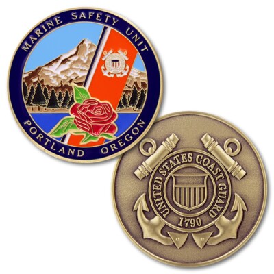 US Coast Guard USCG Marine Safety Unit Portland Oregon Challenge Coin ...