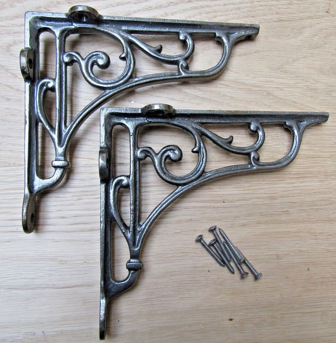 Pair of VINTAGE CLASSIC OLD VICTORIAN SCROLL SHELF BRACKETS BRACKET ...