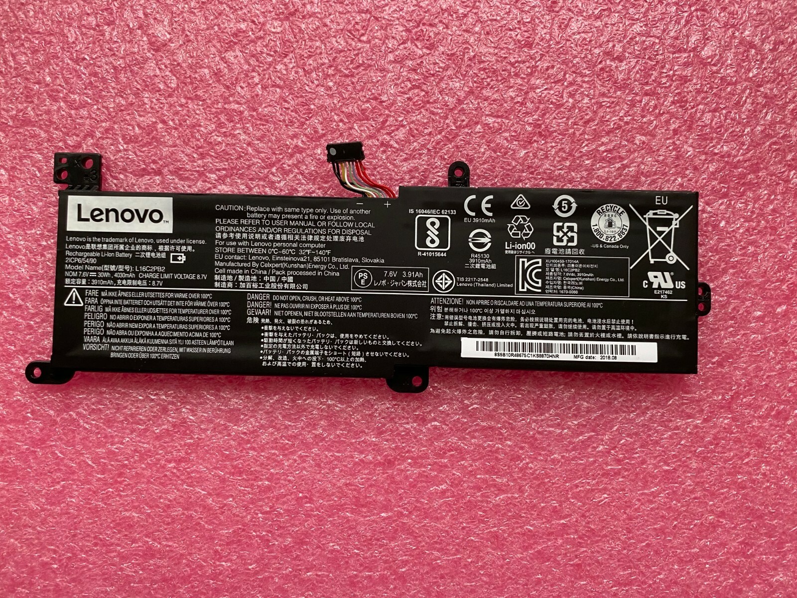 Battery L16C2PB2,L16L2PB3 Lenovo 320-15AST V320 330-17IKB S145-15IWL 7 ...