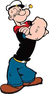 POPEYE KIDS CARTOON DECAL USA STICKER CAR TRUCK WINDOW BUMPER LAPTOP ...