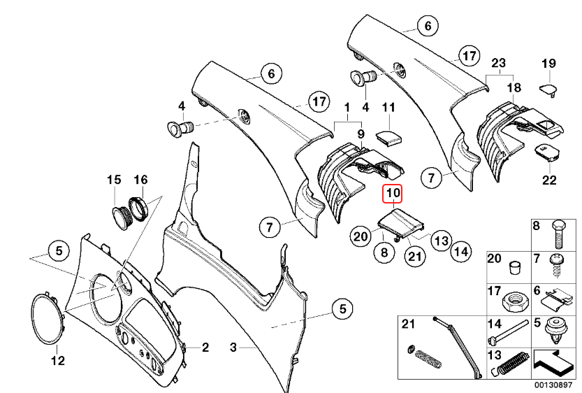 NEW BMW E46 Convertible Top Cover Set | Left & Right Set | Black | 2000 ...