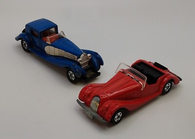 Lot Of 2 Vtg. 1977-78 Tomica Morgan Plus 8 & Bugatti Coupe DeVille 1:57 ...