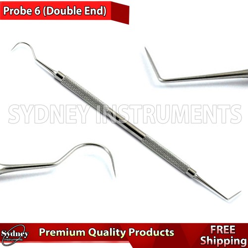 Dental Explorer Probe 6 Double End Diagnostic Periodontal Tooth Pick ...