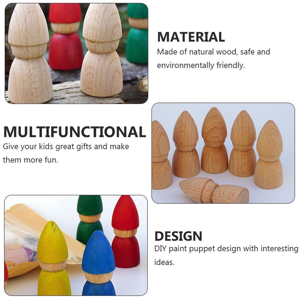 4 Pcs Puppet Making Kit for Children Toy Doodle Crafts DIY Painting ...