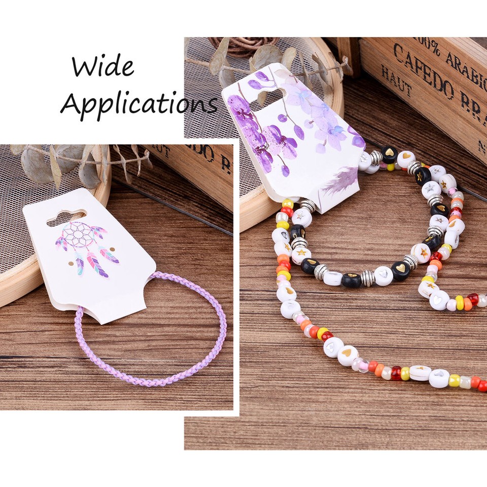 1Set Cardboard Fold Over Paper Display Hanging Cards Used For Necklace ...