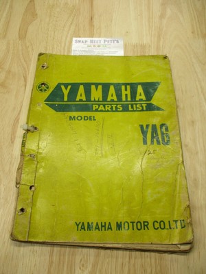 Vintage Yamaha YA6 125cc OEM Dealership Shop Service Parts List Manual ...