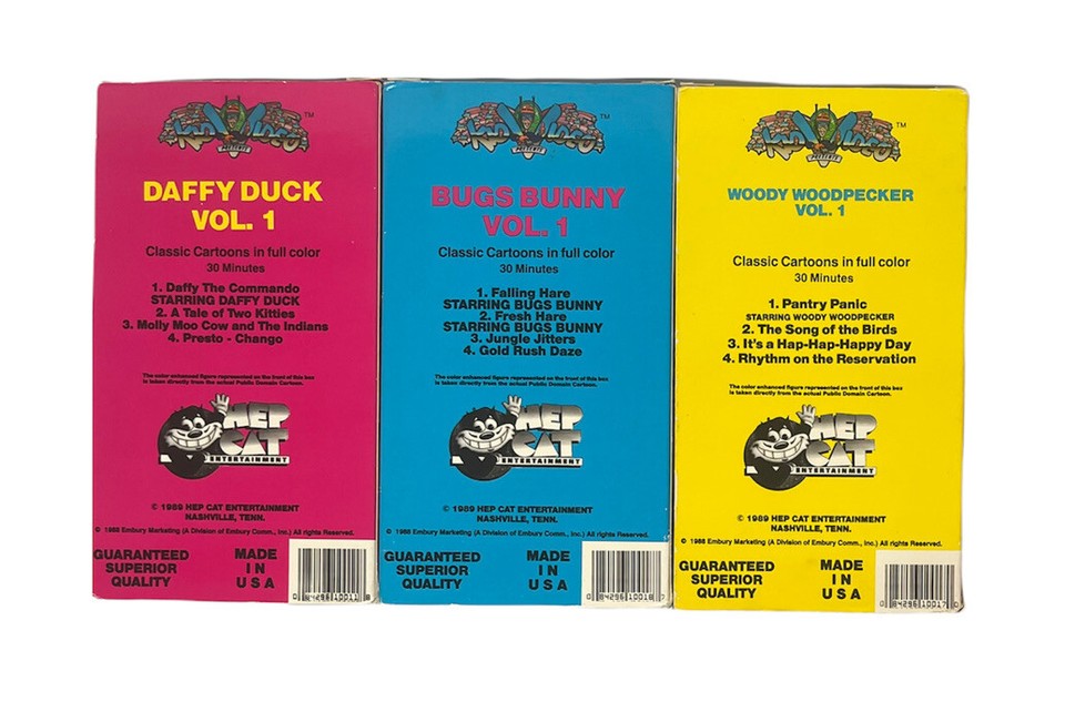 Vintage Kid Video Presents Woody Woodpecker Bugs Bunny Daffy Duck VHS ...