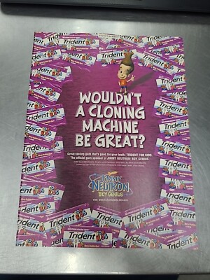 Jimmy Neutron Boy Genius Trident Gum Print Ad 2001 8x11 Great To Frame ...