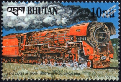 South African Railways (SAR) Class 26 RED DEVIL 4-8-4 Train Locomotive ...