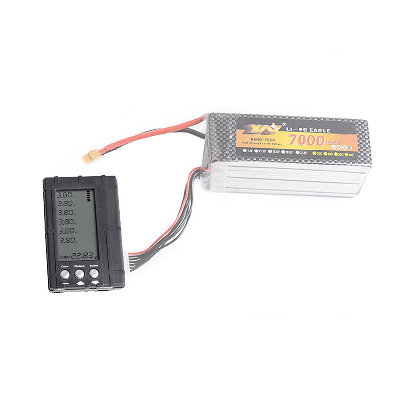 3IN1 RC 2S-6S LCD Li-Po Battery Balancer Voltage Meter Tester Display ...