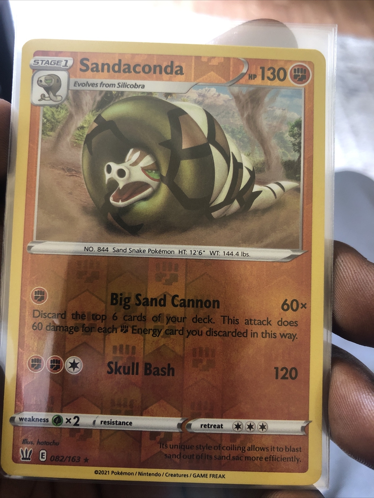 Pokemon - Sandaconda - 082/163 - Reverse Holo Rare - Battle Styles - NM ...