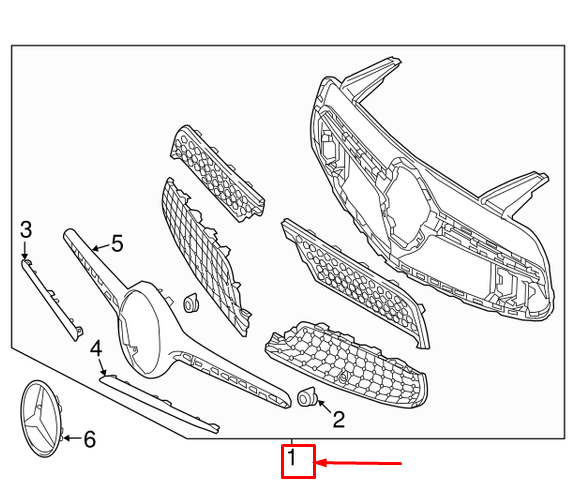 Mercedes-Benz SL R231 Radiator Grill Front A2318808600 Original for ...