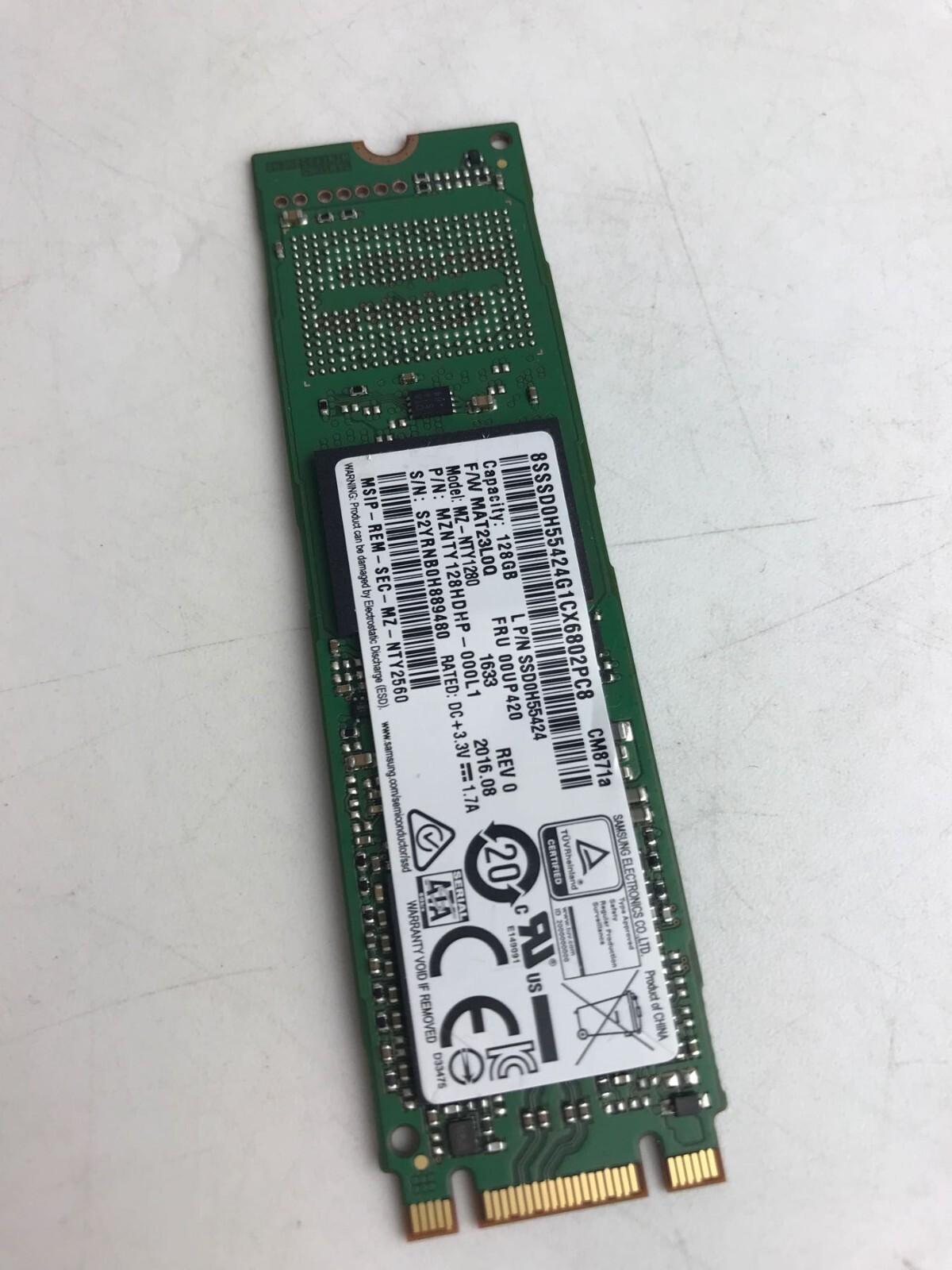 Samsung Mznty128hdhp-000l1 128gb M.2 Solid State Drive 80mm L for sale ...