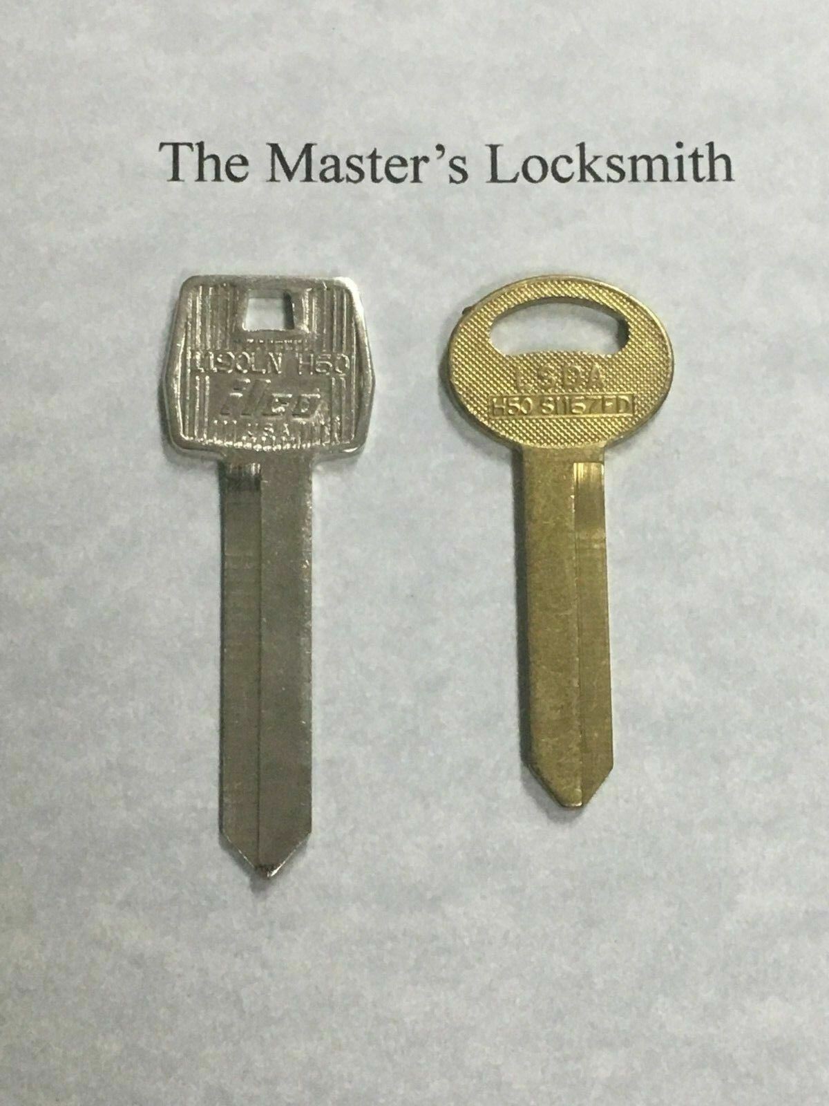 1985-1996 Lincoln Town Car Automotive Key Blanks H50 & H60 Keys ...