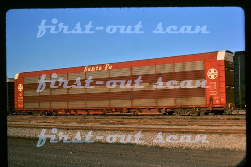 F Original Slide - ATSF Santa Fe 84384 Autorack Car Chicago IL 1974 | eBay