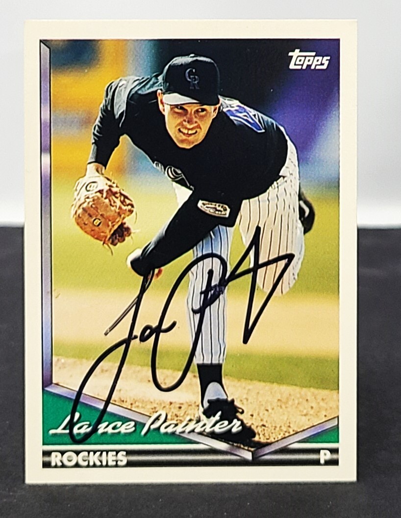 LANCE PAINTER Signed Autographed 1994 Topps Baseball Card #229 Colorado ...