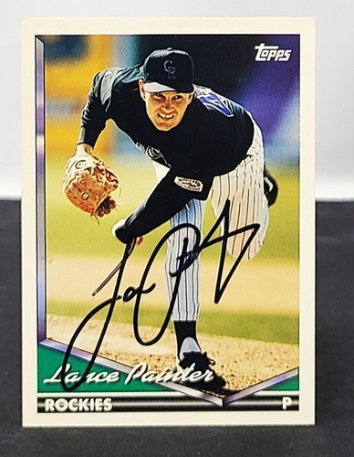 LANCE PAINTER Signed Autographed 1994 Topps Baseball Card #229 Colorado ...