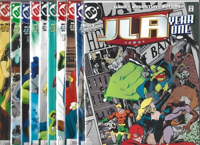 JLA YEAR ONE NEAR SET / LOT OF 10 - #1 #2 #3 #4 #5 #6 #7 #8 #9 #10 (VF ...
