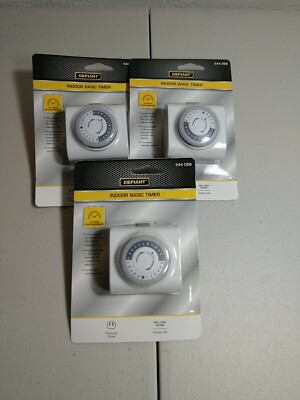 Lot Of 3 Defiant 1875-Watt15 Amp Resistive 24-Hour Indoor Plug-In Timer ...