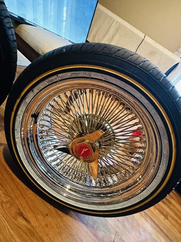 17 Inch Gold And Chrome Wire Wheels With Vogue Tires | eBay