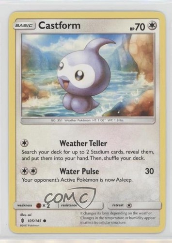 Castform Pokémon Sun & Moon Guardians Rising #105 | eBay