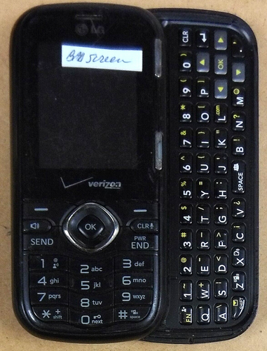 LG Cosmos ( 1st Gen ) VN250 - Black ( Verizon ) Cellular Slider ...