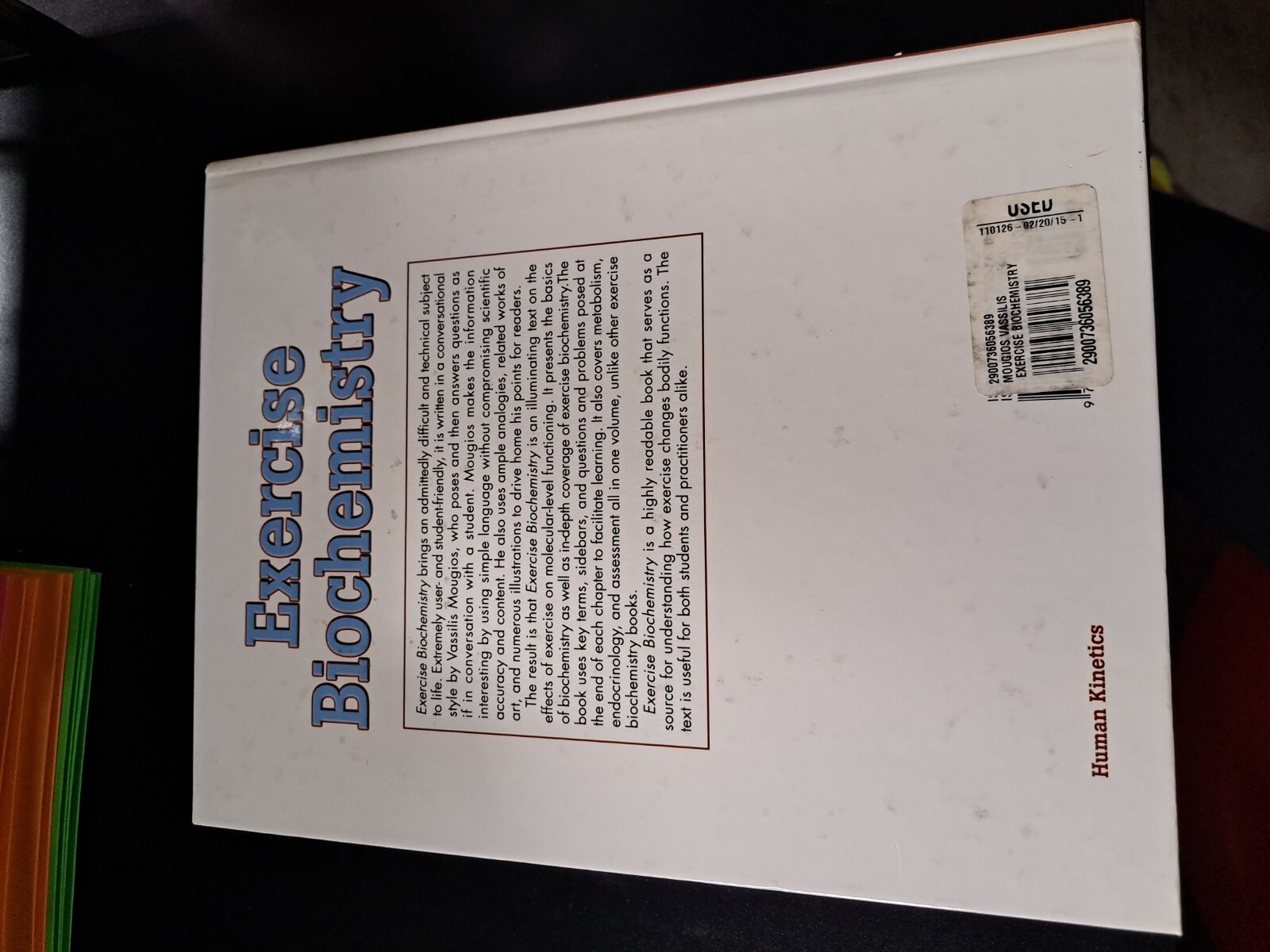 Exercise Biochemistry by Vassilis Mougios (2006, Hardcover) for sale ...