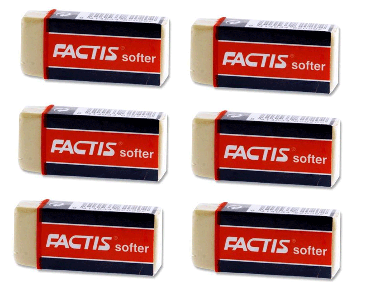Soft Eraser FACTIS S20 Pencil Rubber School Office Stationery Multi ...