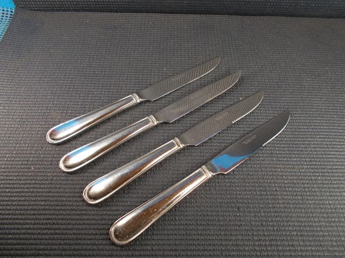 The Main Course Stainless Flatware Carlisle Pattern Set of 4 Steak ...