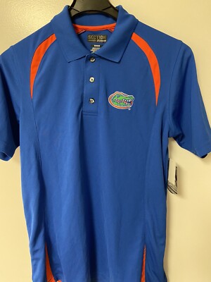 Florida Gators 3 Button NCAA Men's Polo Blue Embroidered Logo Majestic ...