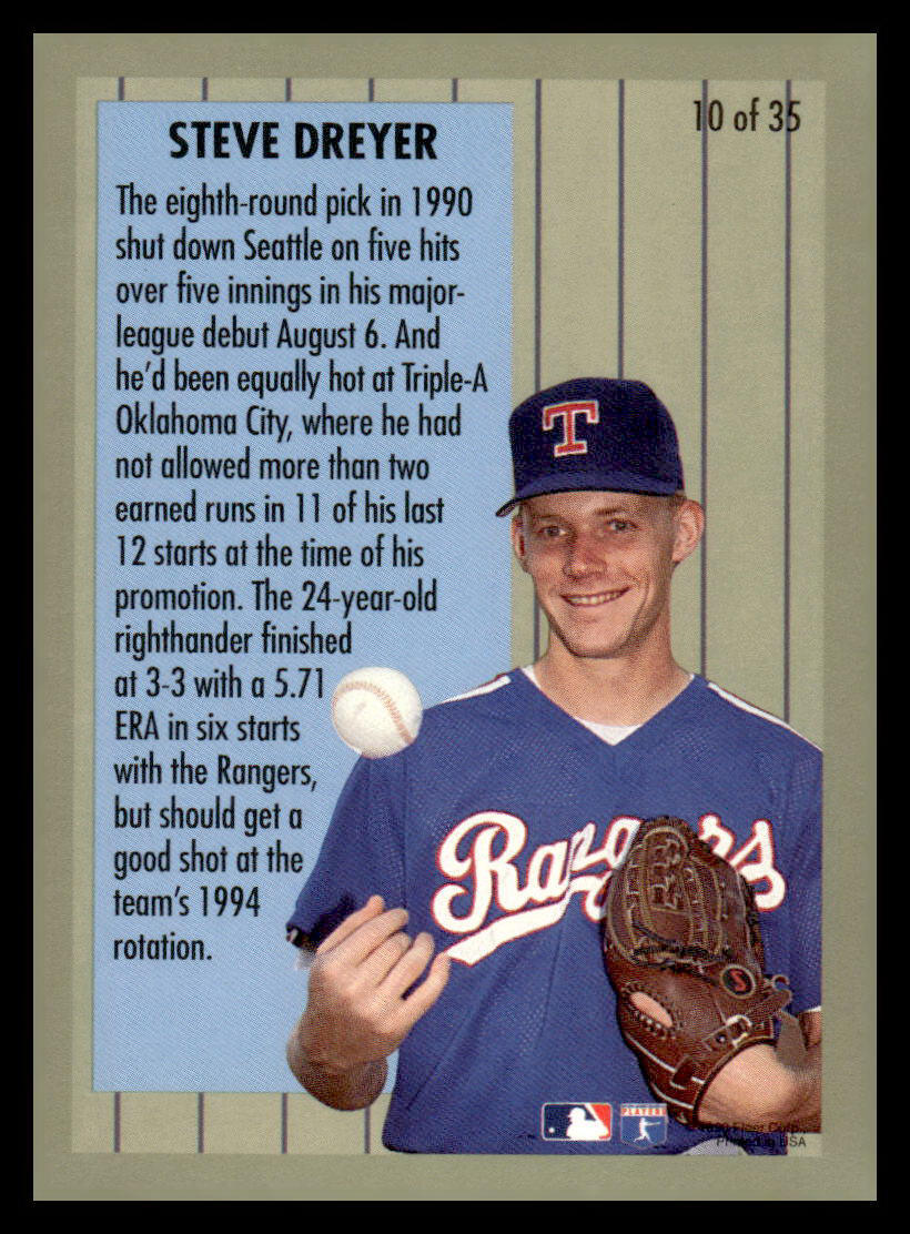 1994 Fleer 10 Steve Dreyer Major League Prospects Insert | eBay
