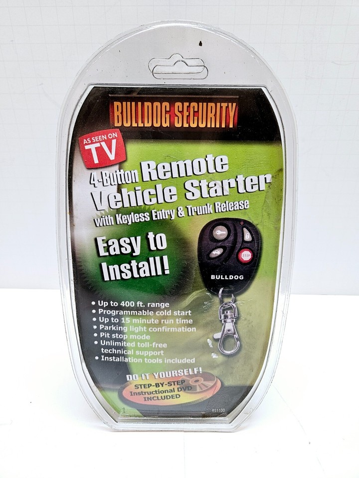 Bulldog Security 4 Button Remote Vehicle Starter + Keyless Entry ...