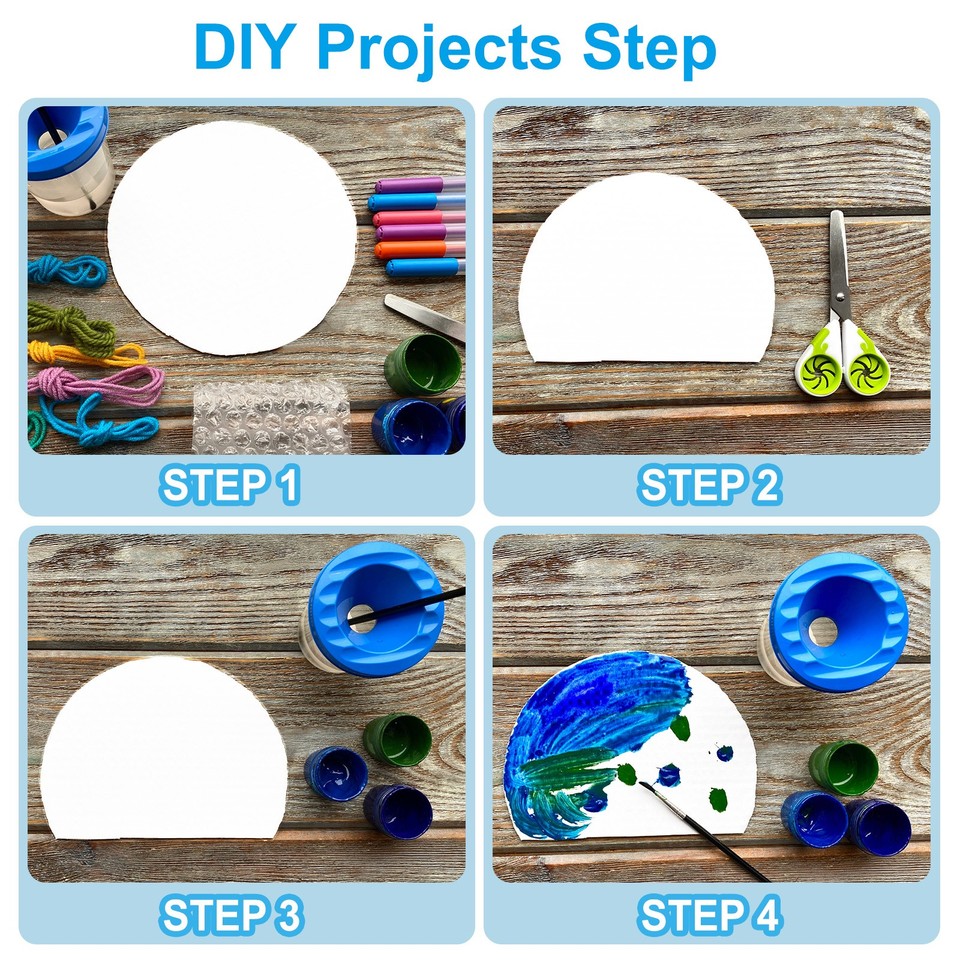 5inch Circle Card Stock, 36Pcs Cutouts Paper Thick Coaster Light Purple ...