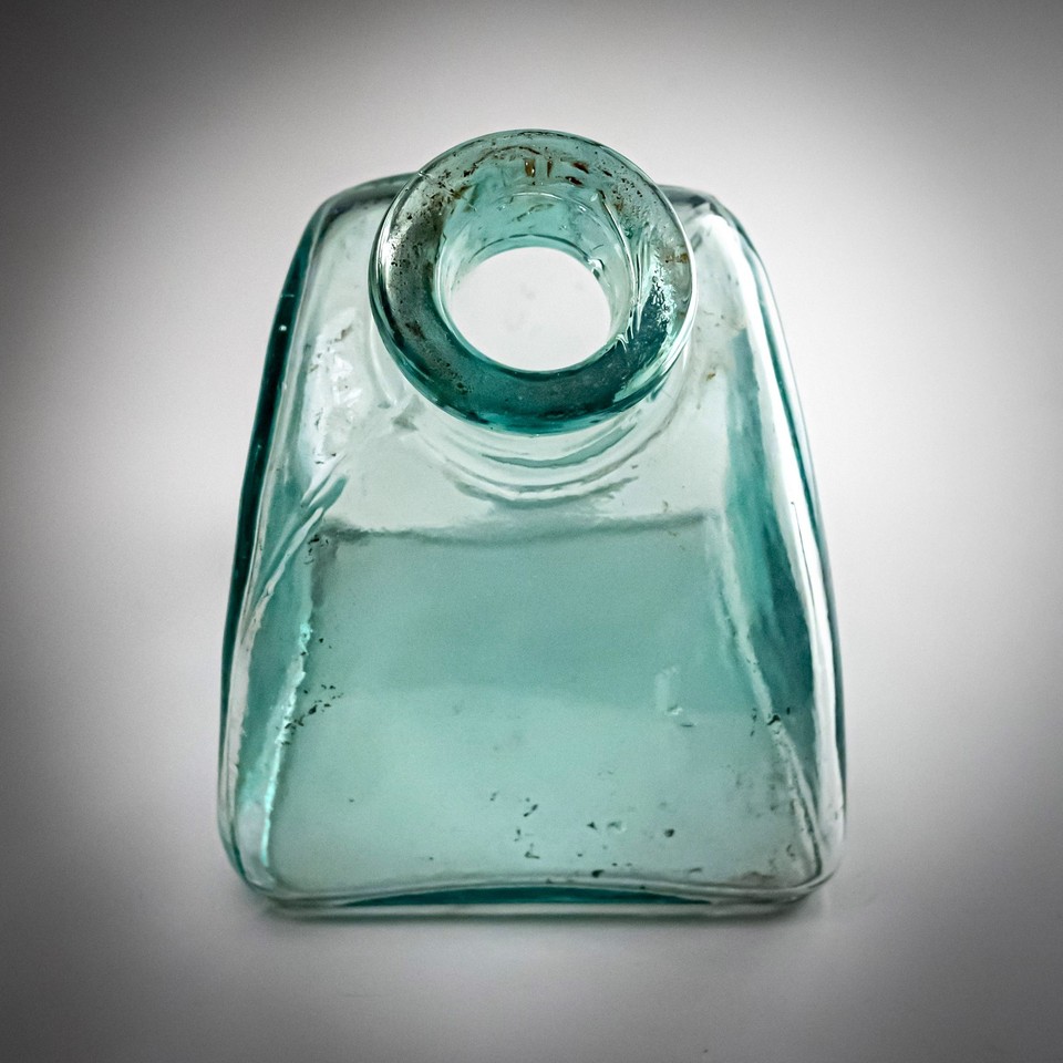 Swan Last Drop Tipper Ink Bottle Aqua Glass Rd No 687097 Antique 1921 ...