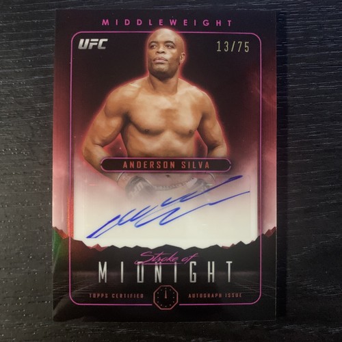 Anderson Silva 2024 Topps Midnight UFC Stroke of Midnight SMA-ANS Auto ...