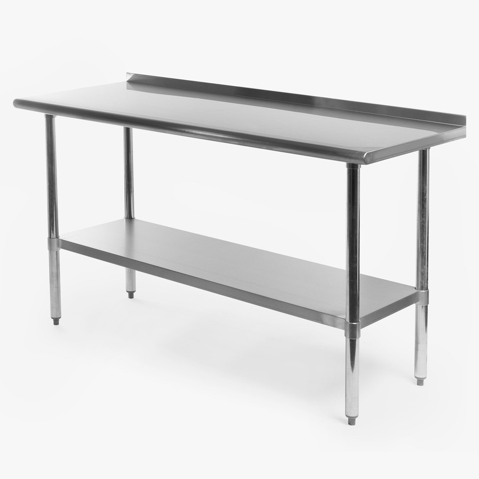 Stainless Steel 60" x 24" NSF Kitchen Restaurant Work Prep Table with ...