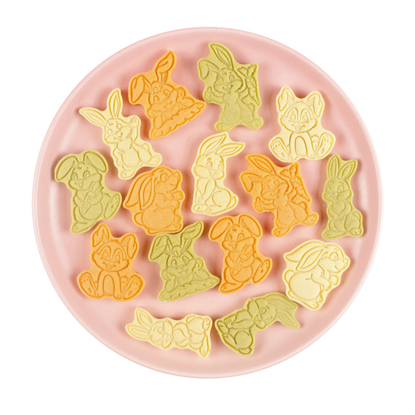 8pcs/set Candy Cutter Reusable Diy Pink Bunny Shaped Biscuit Maker Mold ...