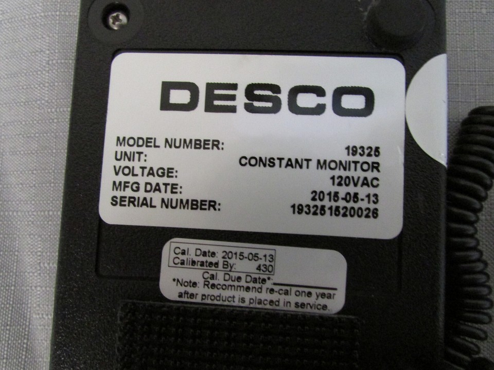 DESCO Full Time Continuous Monitor Model 19325 Monitor Box ONLY | eBay