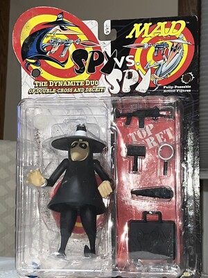 MAD Magazine Black Spy Vs. Spy Action Figure DC Direct 1998 MOC Fully ...
