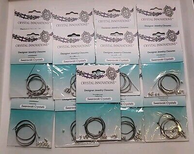 NEW VINTAGE 13 Packages Crystal Jewelry Making Charms Closures Finishes ...