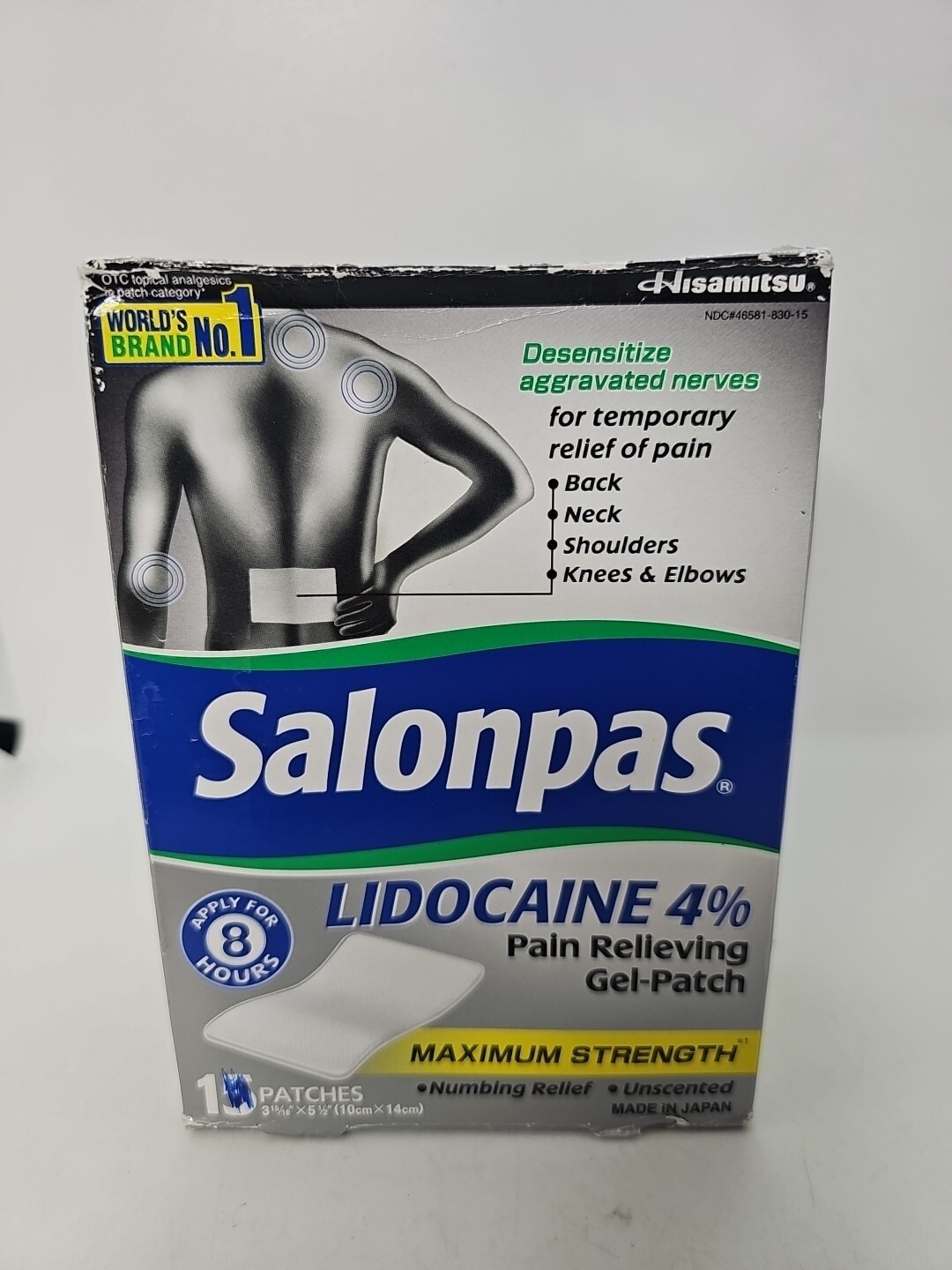 Salonpas Lidocaine Pain Relieving Gel-Patch - 15 Patches for sale ...