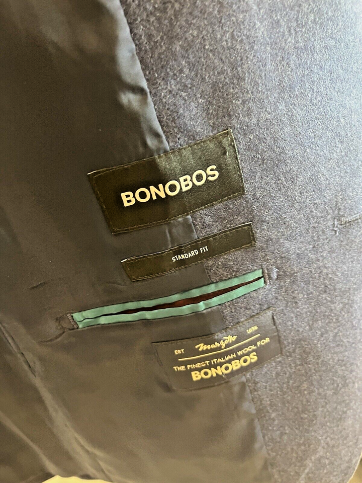 Bonobos Italian Wool Flannel Blazer Suit Jacket Navy Men 36S (Standard ...