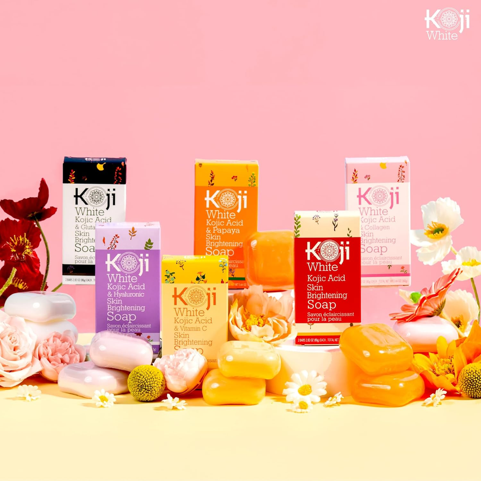 Koji White Kojic Acid & Papaya Skin Brightening Soap, Dark Spots for ...